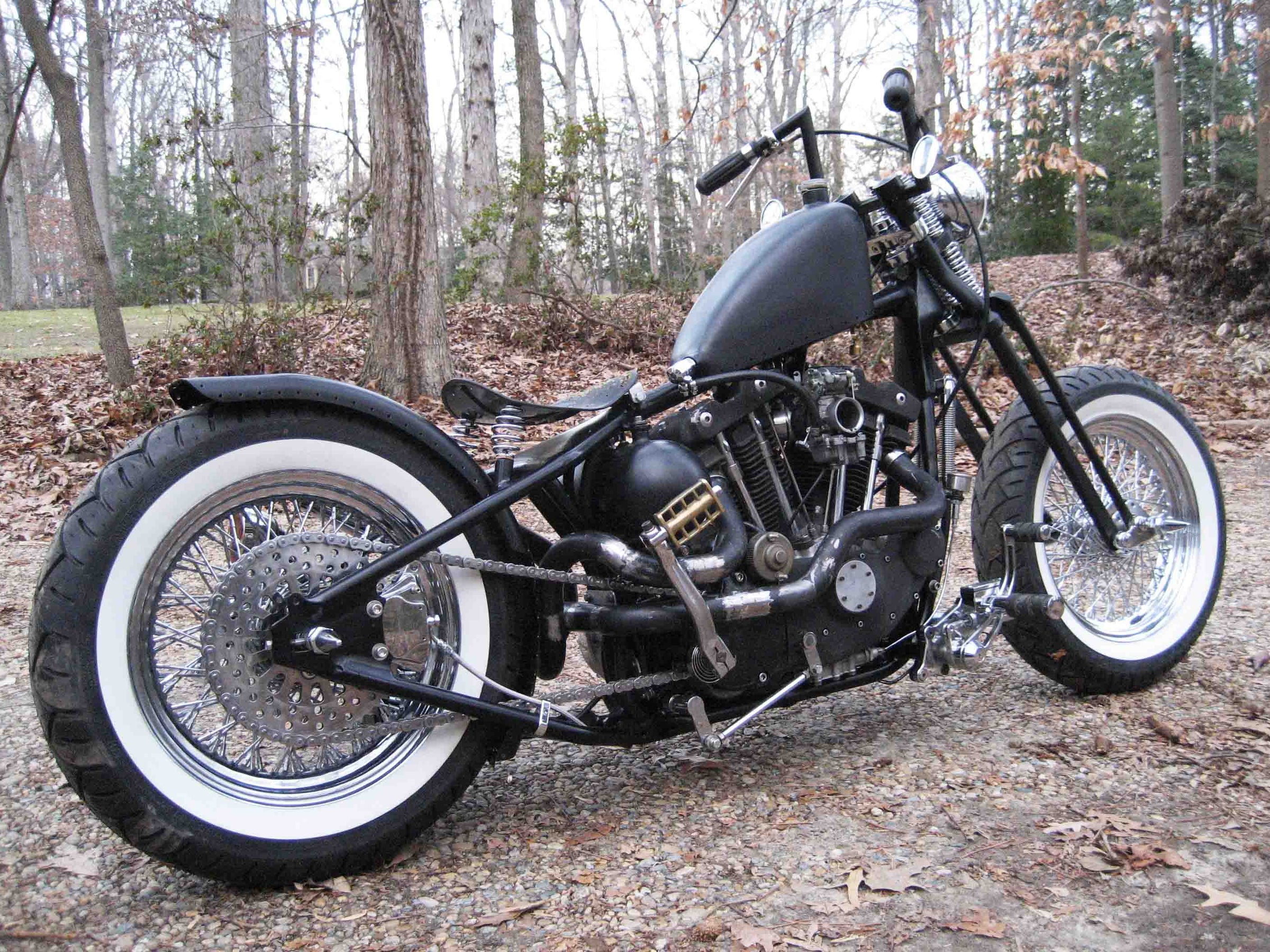 Leatherhead Custom Ironhead | Hand-Tooled Leather Chopper | BAD&G